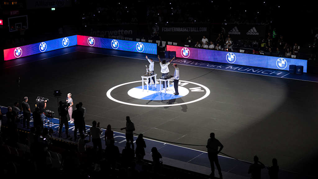 Spectacular LED video glass floor permanently installed at BMW Park.